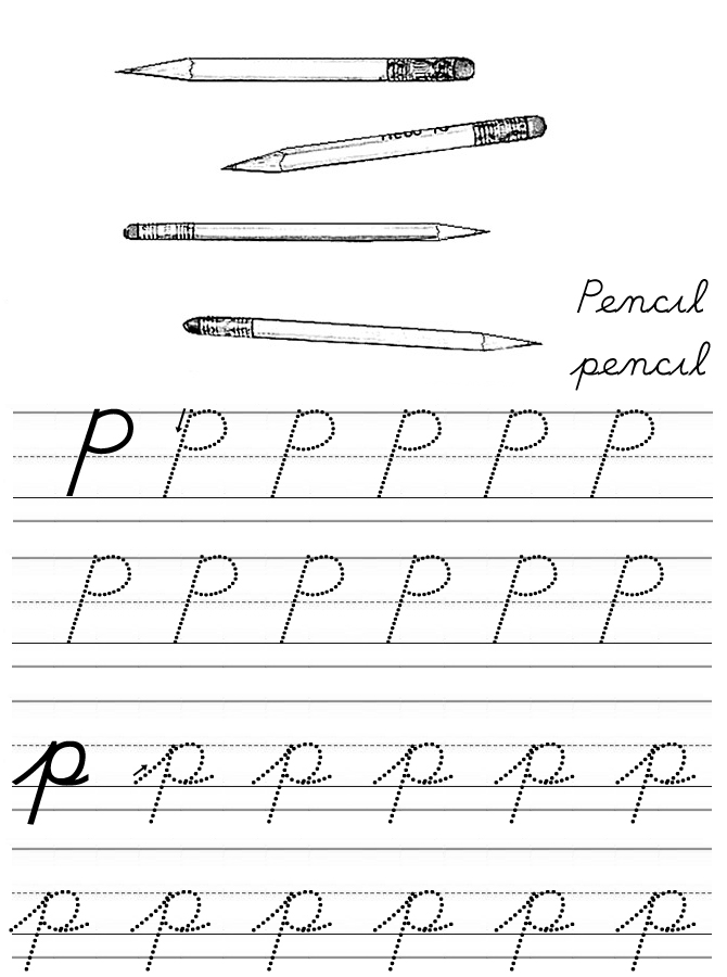 Alphabet Coloring Tracers Cursive P