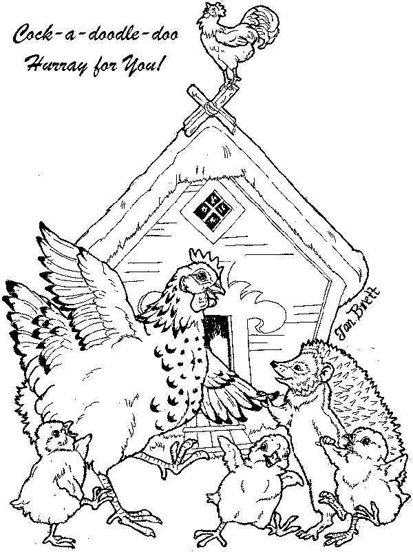 Chicken Challenge Coloring Page